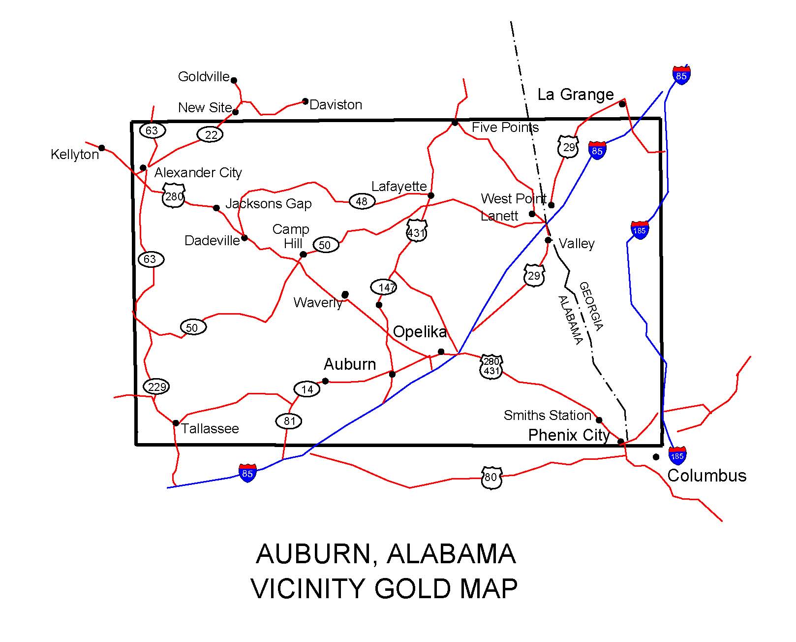 ALABAMA GOLD MAPS, GOLD PLACERS AND GOLD PANNING AND METAL DETECTING IN ...